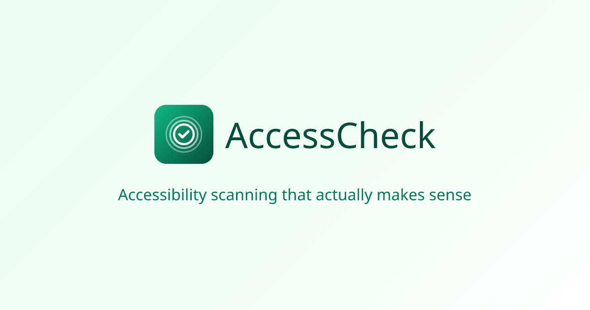 AccessCheck | Web Accessibility Checker for Small Business